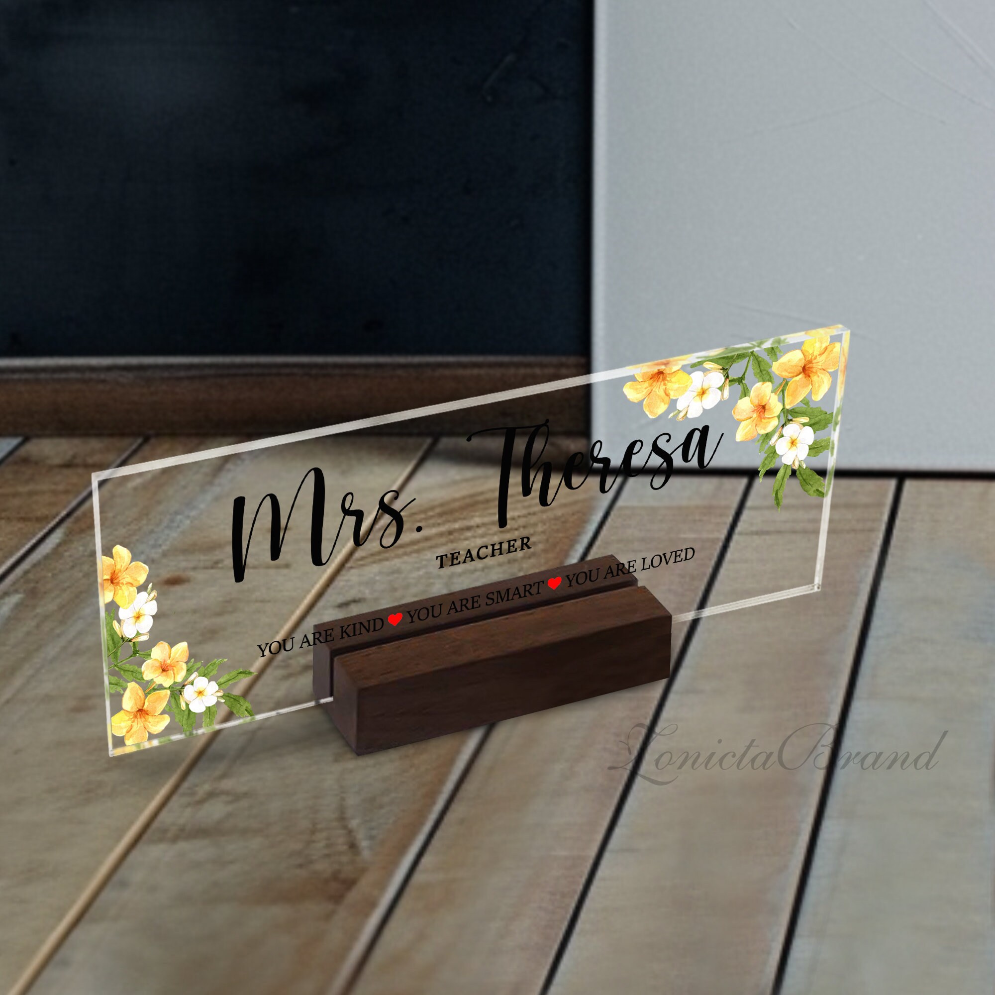 Custom Name and Job Title Desk Plaque, Personalized Desk Name Plate ...