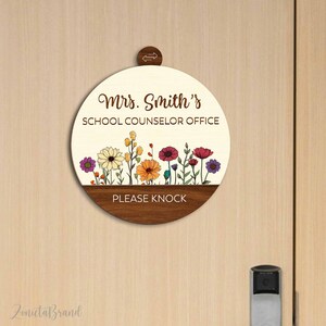 Personalized School Counselor Office Spinner Sign, School Counselor ...