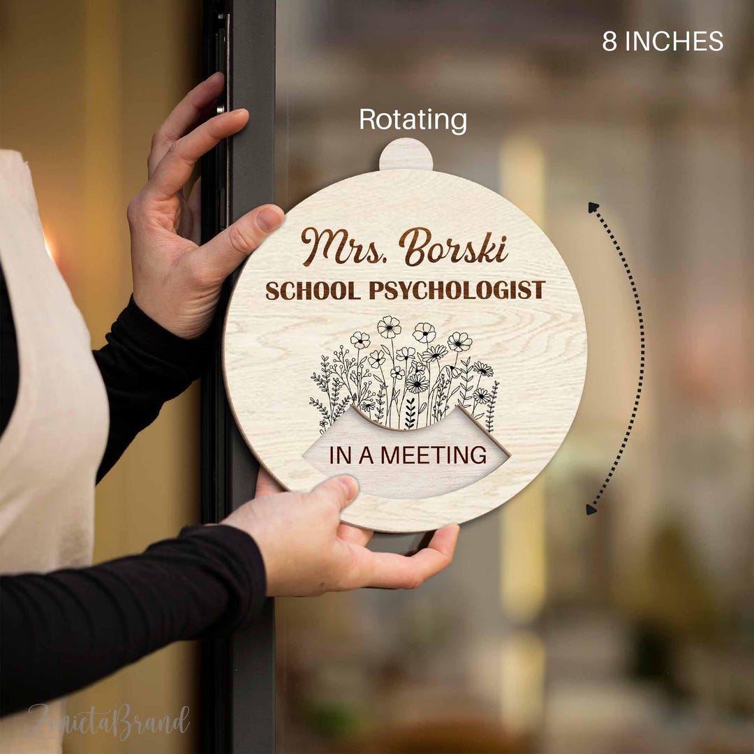 Personalized School Psychologist Rotating and Spinning Office Sign ...