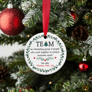 Personalized Best Team Ever Ornament, Christmas Gift for the Best Team ...