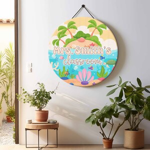 Ocean Sea Classroom Door Sign, Teacher Door Hanger, Teacher Door Sign ...