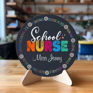 School Nurse Personalized Door Sign, School Nurse Gift, School Nurse ...