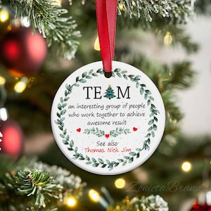 Personalized Best Team Ever Ornament, Christmas Gift for the Best Team ...