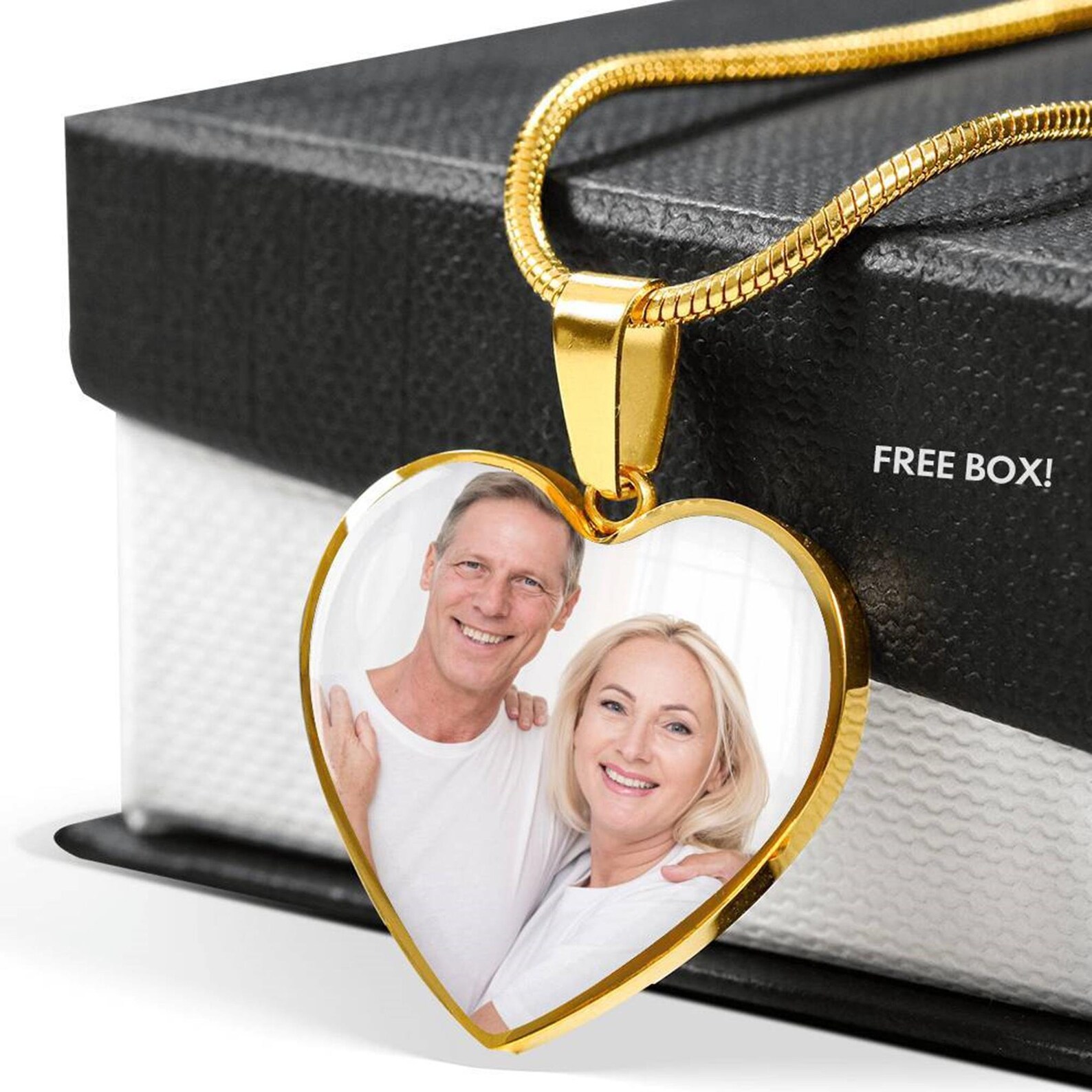 Personalized Photo Picture Heart Necklace Engraved Photo - Etsy