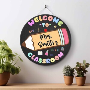 Personalized Teacher Door Sign, Everyone Deserves A Voice Sign, Speech ...