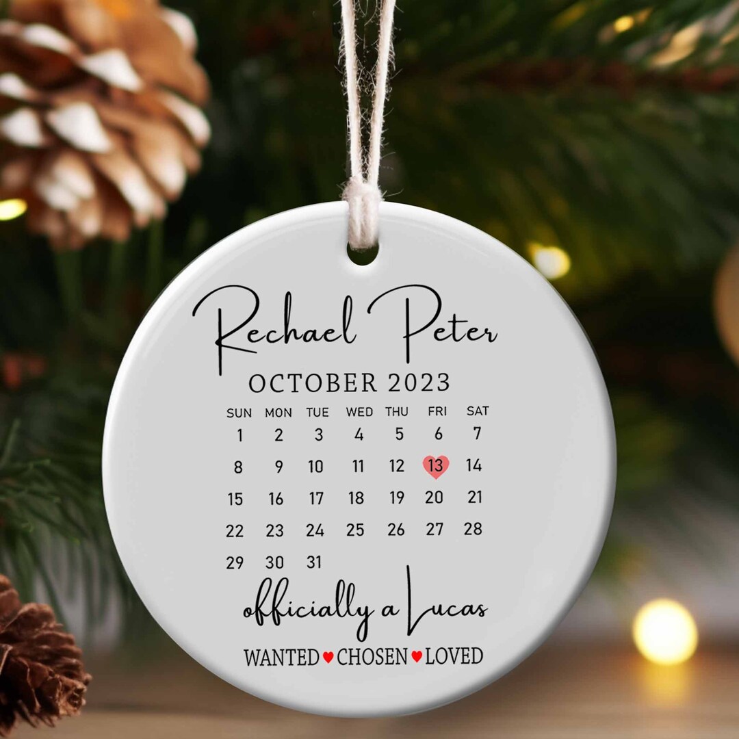 Personalized Adoption Announcement Ornament, Official Adoption Keepsake ...