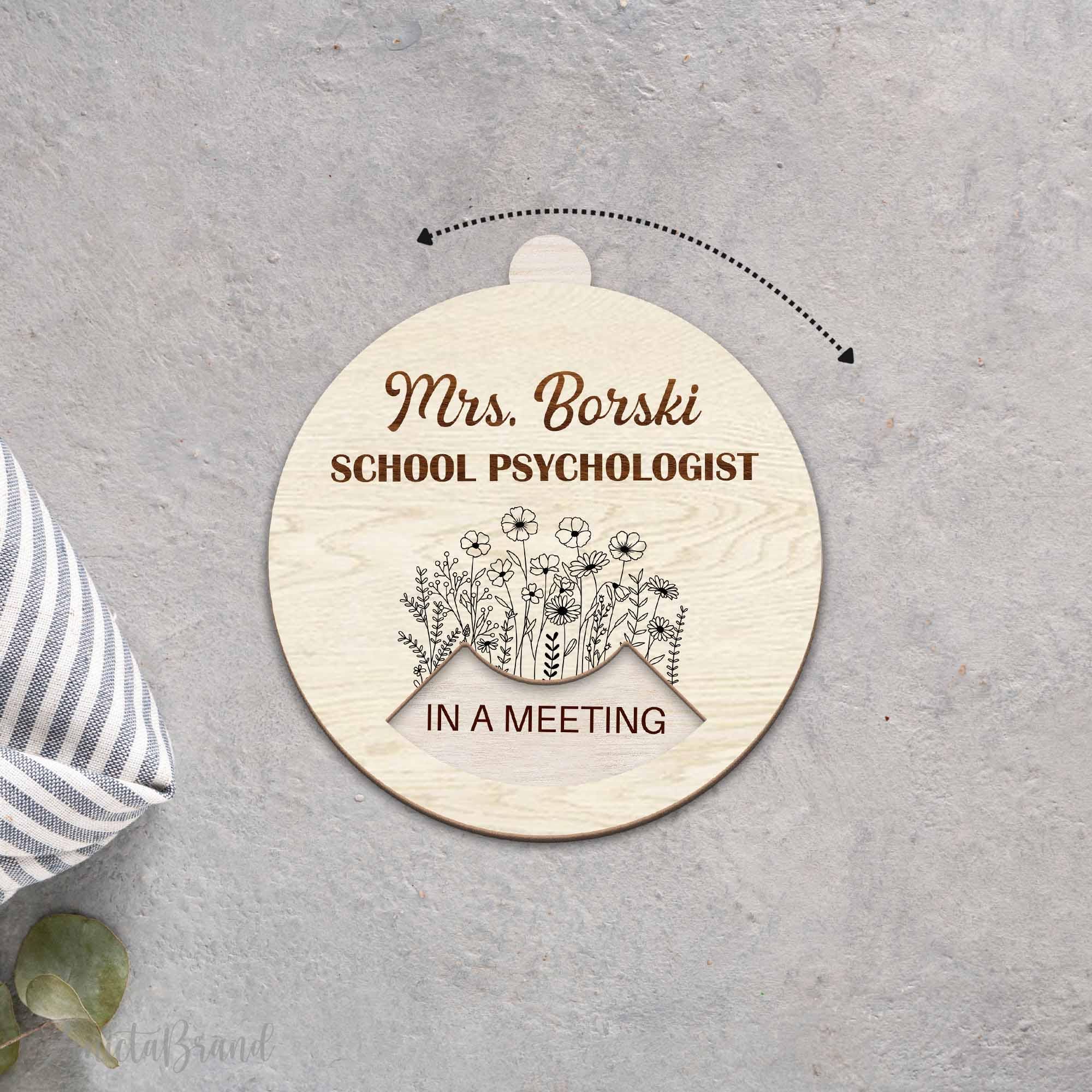 Personalized School Psychologist Rotating and Spinning Office Sign ...