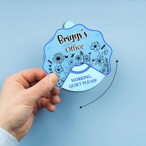 Customizable Logo Work From Home Privacy Sign, Office Door Sign Gift ...