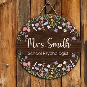 School Psychologist Door Sign, Personalized School Psychologist Door ...