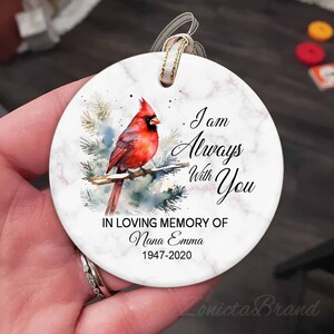 Personalized Memorial Cardinal Ornament Christmas Cardinal in - Etsy