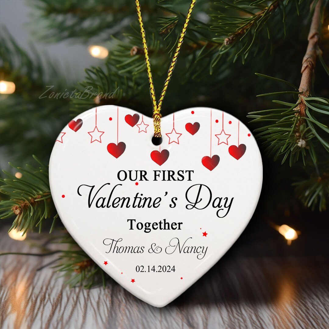 Our First Valentine's Day Together Ornament Keepsake for Couple ...