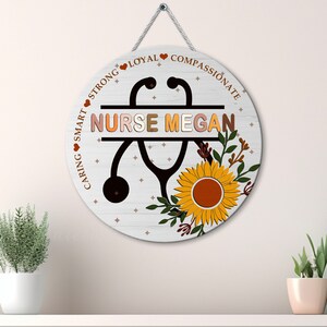Personalized Nurse Door Hanger, Special Gift for New Nurse, Nurse Door ...