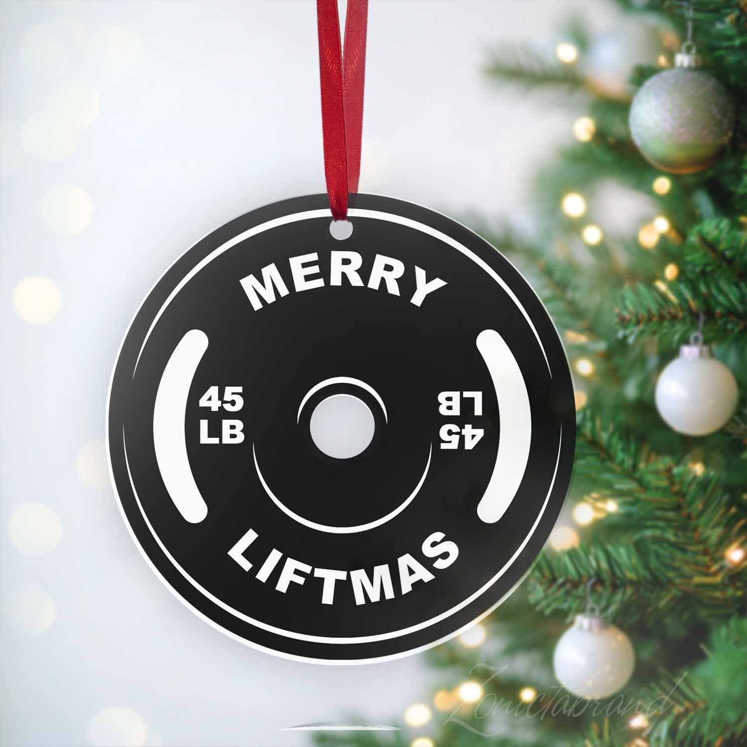 Personalized Merry Liftmas Ornament, Weight Lifting Christmas Ornament ...