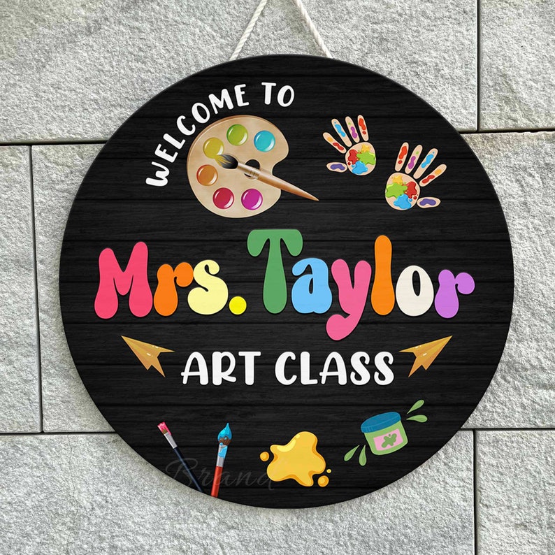 Art Teacher Door Sign, Art Class Door Hanger, Back to School Gifts ...