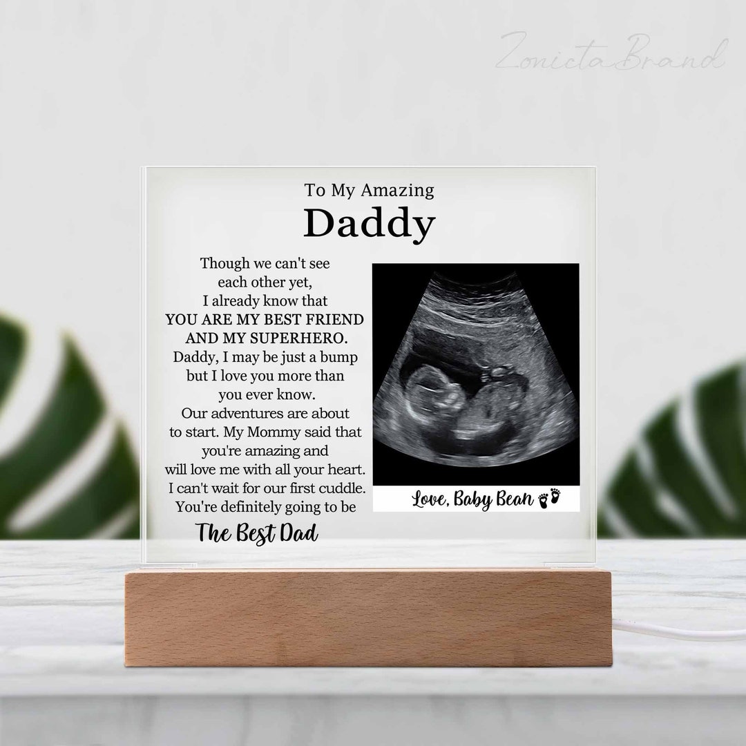Personalized Ultrasound Baby Bump Acrylic Plaque, Expecting Baby Gift ...