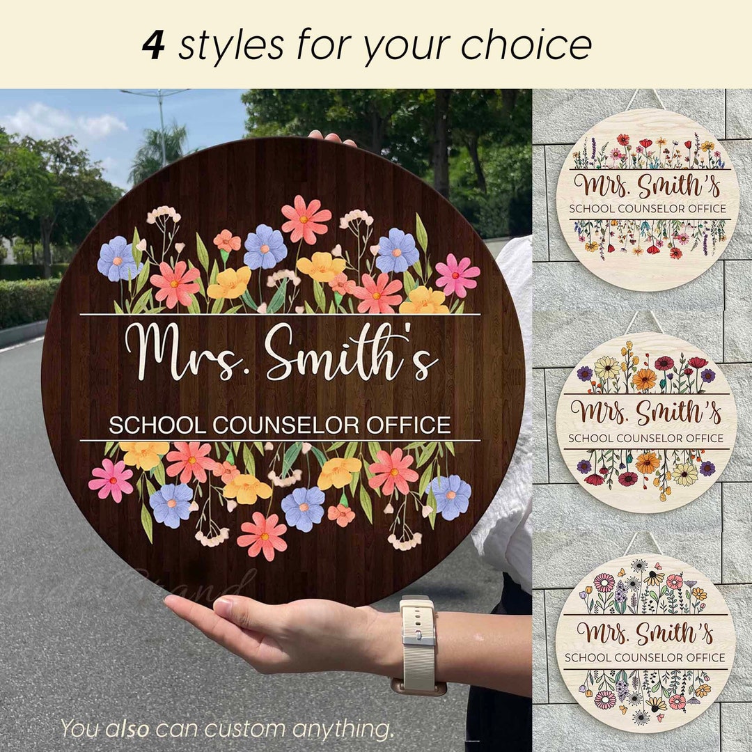Personalized School Counselor Office Welcome Sign, School Counselor ...