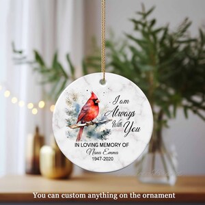 Personalized Memorial Cardinal Ornament Christmas Cardinal in - Etsy