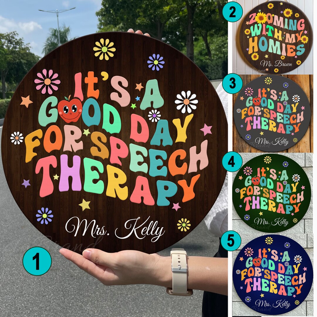 Speech Therapist Door Sign, It's A Good Day for Therapy Sign, SLP ...