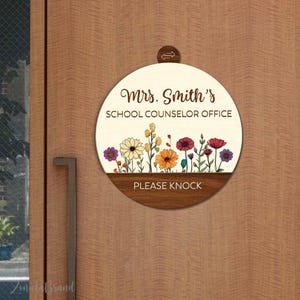 Personalized School Counselor Office Spinner Sign, School Counselor ...