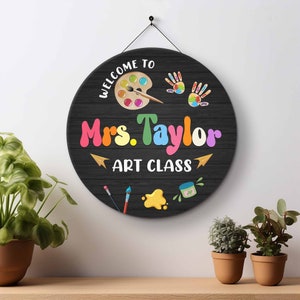 Art Teacher Door Sign, Art Class Door Hanger, Back to School Gifts ...