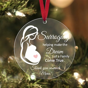 Surrogate Ornament, 2024 Christmas Ornament for Gestational Carrier ...
