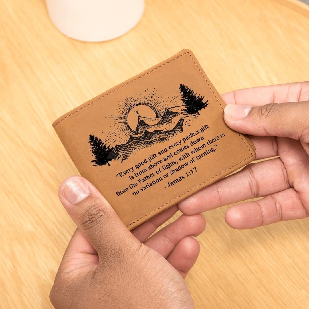 Leather Personalized Wallet, Custom Quote Wallet for Boyfriend/husband ...