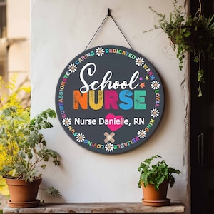 School Nurse Personalized Door Sign, School Nurse Gift, School Nurse ...
