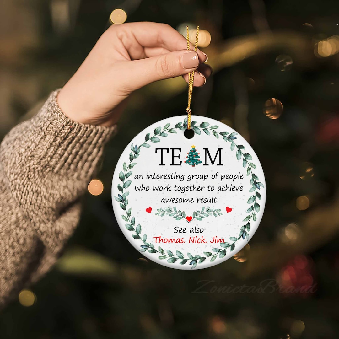 Personalized Best Team Ever Ornament, Christmas Gift for the Best Team ...