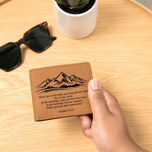 Leather Personalized Wallet, Custom Quote Wallet for Boyfriend/husband ...