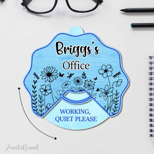Customizable Logo Work From Home Privacy Sign, Office Door Sign Gift ...