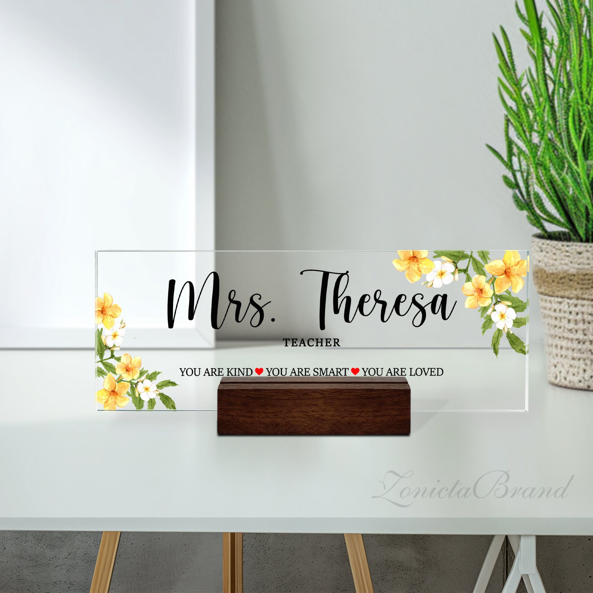 Custom Name and Job Title Desk Plaque, Personalized Desk Name Plate ...