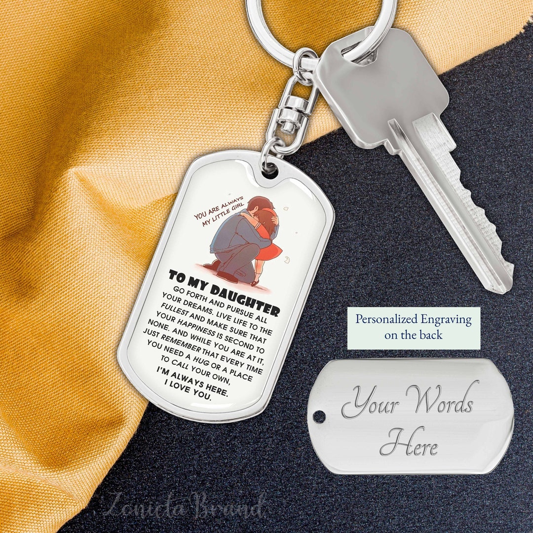 To My Daughter Keychain, Personalized Gifts for Daughter From Dad ...