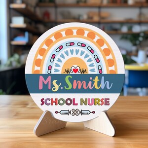 School Nurse Door Sign, Nurse Personalized Sign, New Nurse Gift, School ...