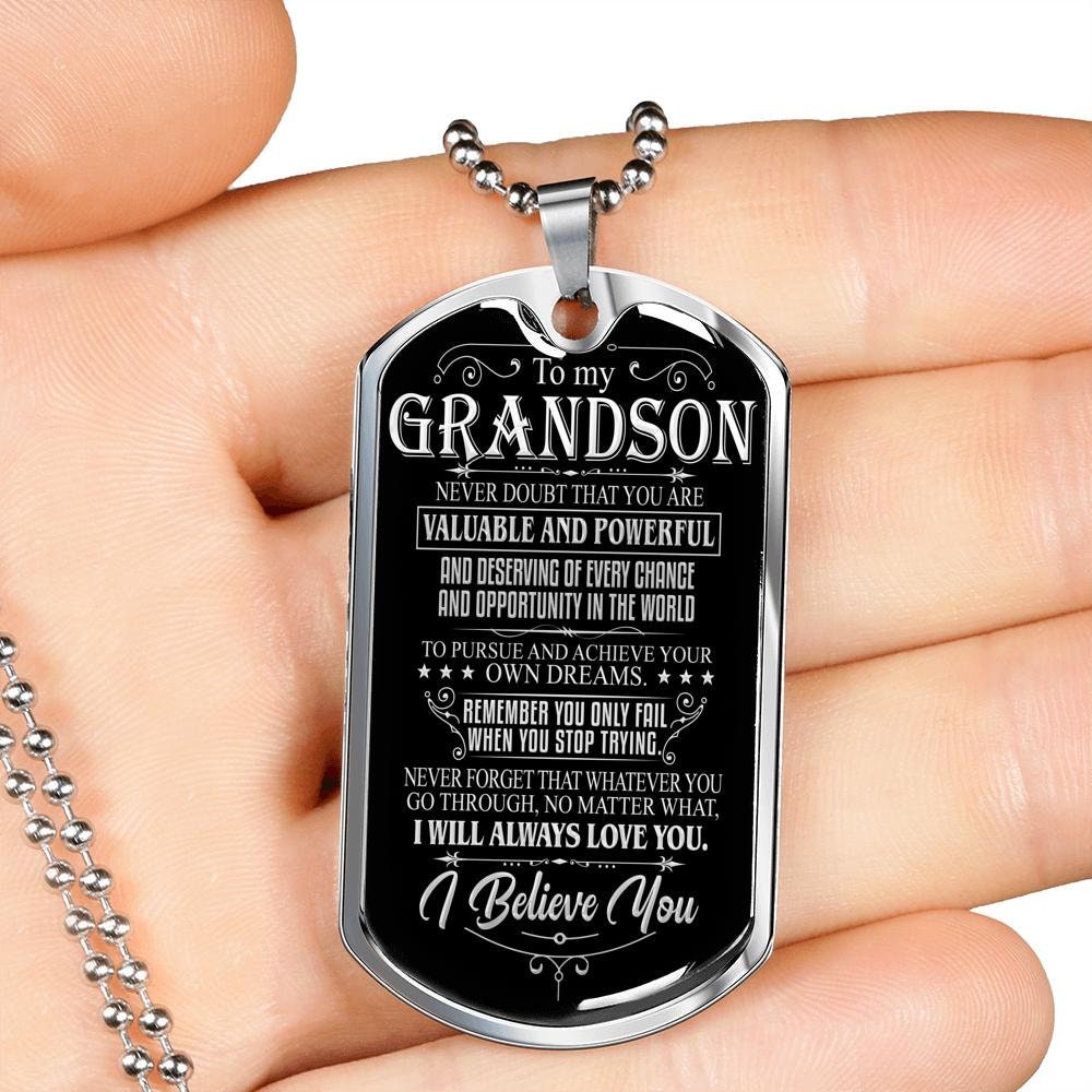 Grandma grandson necklace store