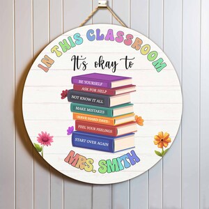 Teacher Custom Door Hanger Sign, Teacher Appreciation Gifts ...