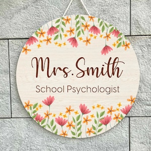 School Psychologist Door Sign, Personalized School Psychologist Door ...
