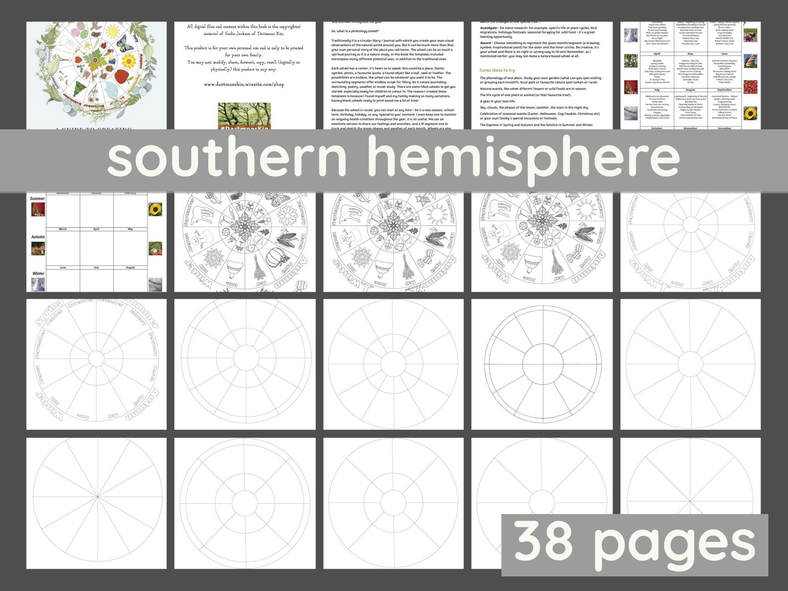 Phenology Nature Study Wheels 40 Page Guide With Tips & - Etsy