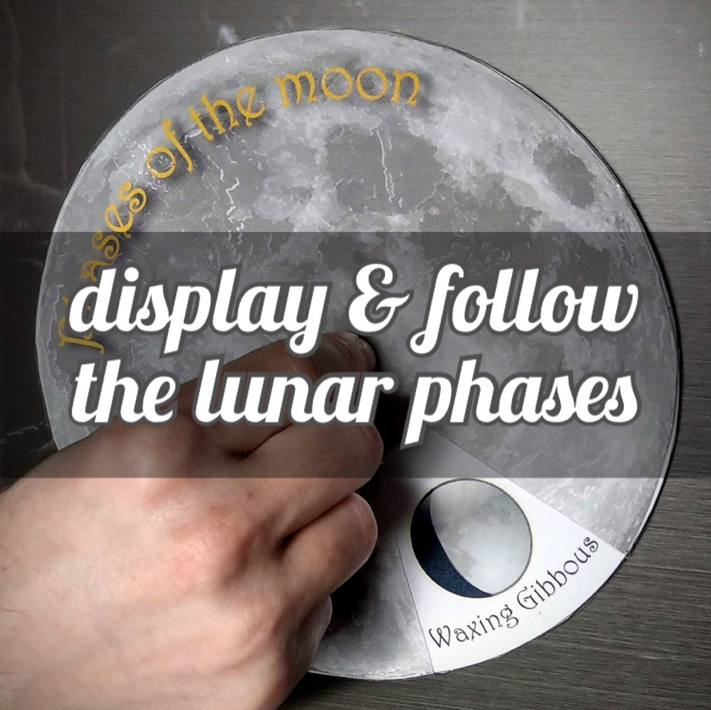 Phases of the Moon Display Wheel Spinner Printable Educational Craft ...