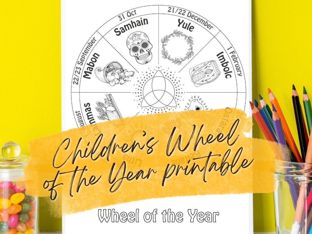 Children's Wheel of the Year Printable Calendar for Coloring in ...