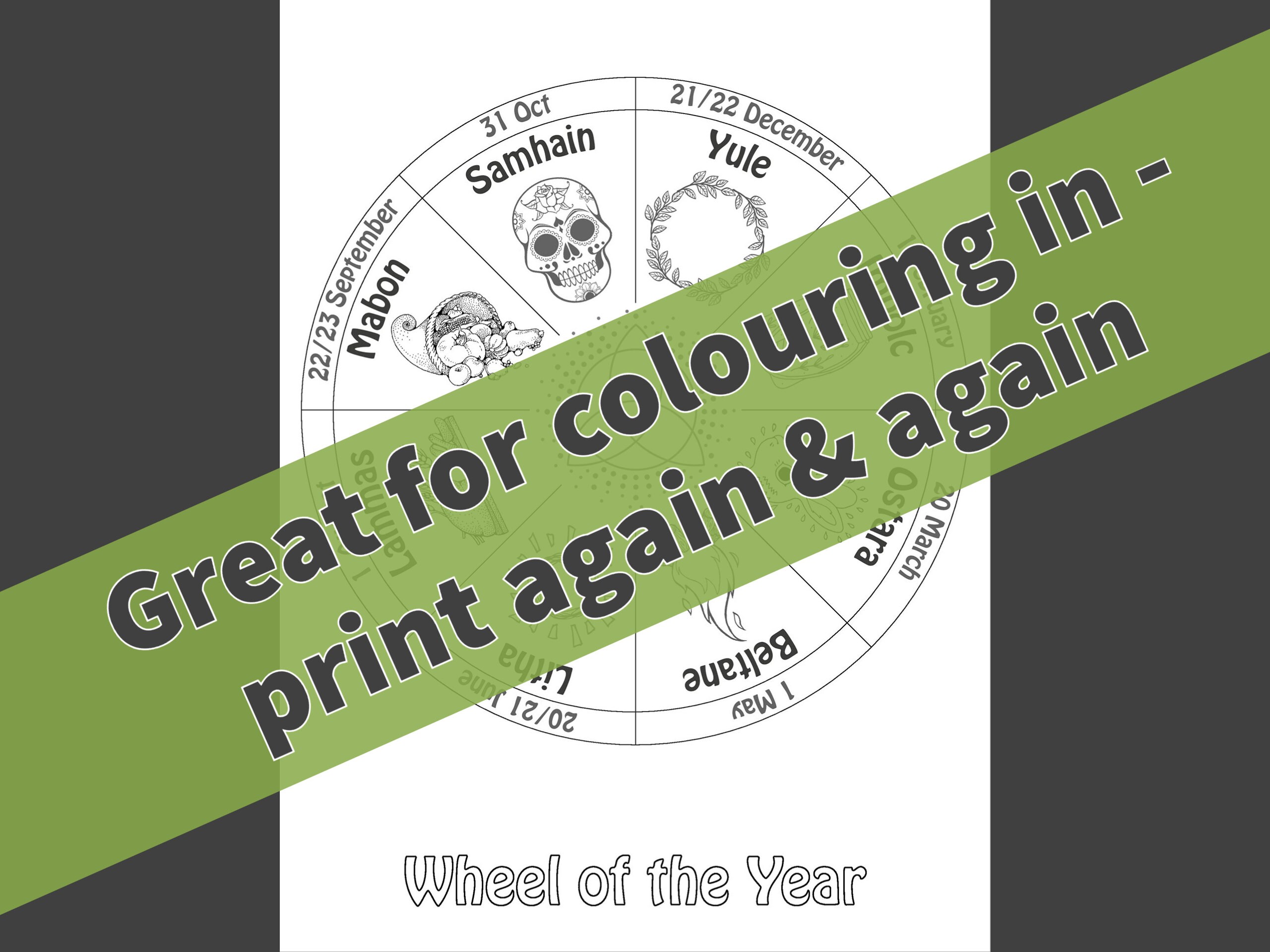 Children's Wheel of the Year Printable Calendar for - Etsy