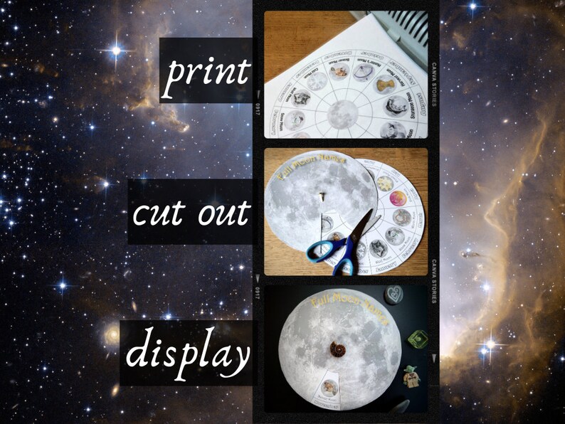 Full Moon Names Spinner - Printable Educational Craft Activity - ENWC ...