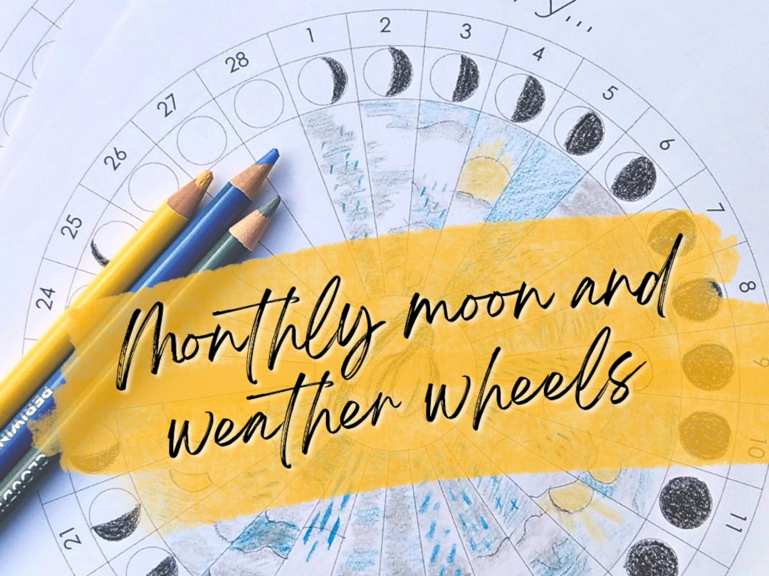Weather & Moon Study Monthly Phenology Wheels - for Sketching Nature ...