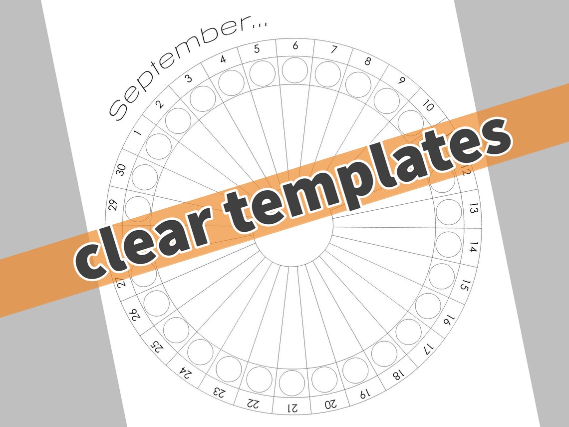 Weather Moon Phenology Monthly Wheel Templates Sketching Etsy