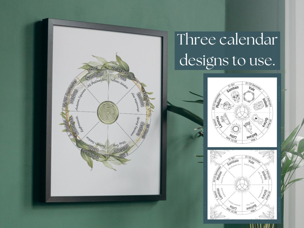 Wheel of the Year Guide to Pagan / Wiccan Festivals Printable Calendars ...