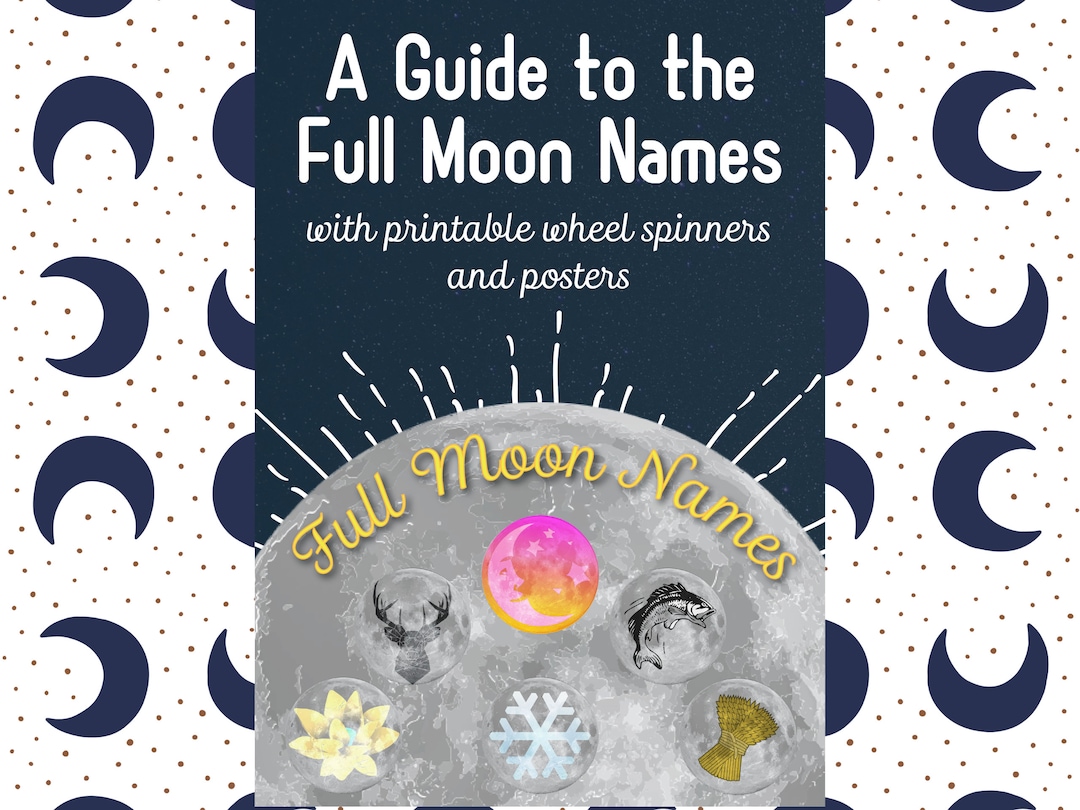 Full Moon Names Pack With Name Origins Spinner Craft - Etsy