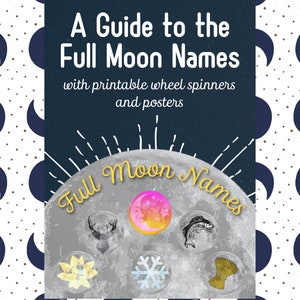 Full Moon Names Pack With Name Origins Spinner Craft - Etsy