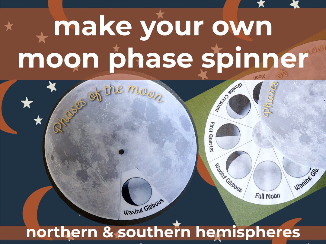 Phases of the Moon Wheel Spinner Educational Craft Activity - Etsy UK