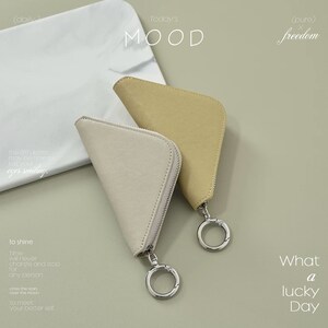 Luxurious Genuine Leather Triangular Key Case Compact and Elegant ...