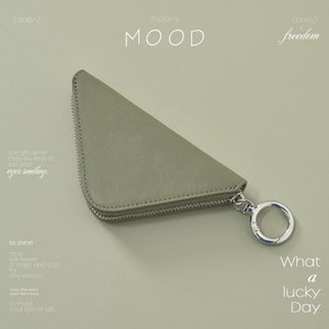 Luxurious Genuine Leather Triangular Key Case Compact and Elegant ...