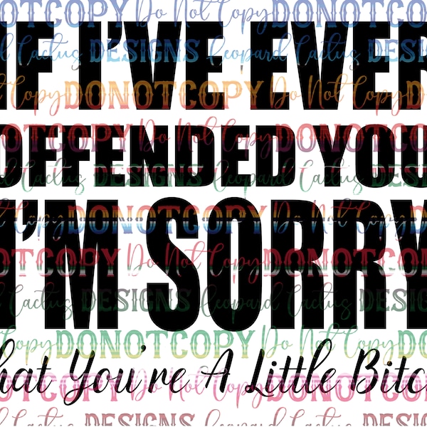 If Ive Ever Offended You Svg - Etsy